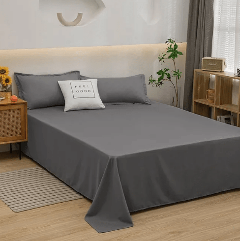 Agathe Gray Flat Sheet - Luxury Bedding Collection – Casa Marrone